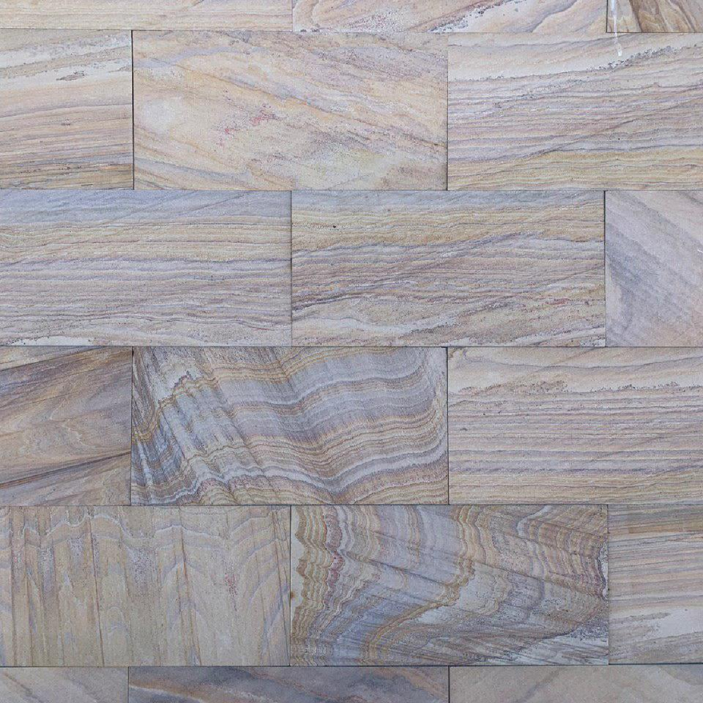 Rainbow Sandstone Honed Bullnose Long Edge Paver | ️Unika Stone